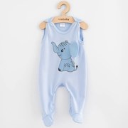 Kojenecké bavlněné dupačky New Baby Happy Elephant blue, vel. 68 (4-6m)
