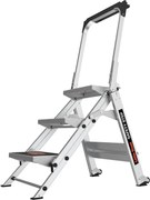 Little Giant Safety Step – hliníkové bezpečnostní schůdky s madlem, 2–5 stupňů, 150 kg počet schodů/výška plošiny: 3 / 66 cm
