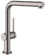 Hansgrohe M54 - Dřezová baterie Talis s výsuvnou koncovkou, sBox, kartáčovaný černý chrom 72809340