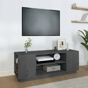 Tv Skříňka Medově Hnědá 110X35X40,5 Cm Masivní Borové Dřevo Šedá
