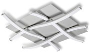 Mantra 4999 Nur, moderní stropní svítidlo, 34W LED 3000K stmívatelné, stříbrná/chrom, 57x57cm