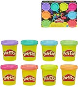 HASBRO PLAY-DOH Modelína neonová set 8ks kelímků 448g 14e5063