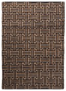 Černý/v přírodní barvě ručně tkaný koberec s příměsí juty 160x230 cm Meander Jute – Flair Rugs