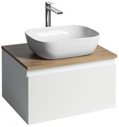 Aqualine Altair - Umyvadlová skříňka 35x62x45 cm, 1 zásuvka, bílá/dub emporio AI267-02