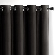 Černý sametový dimout závěs 140x270 cm Eyelets – Restilo