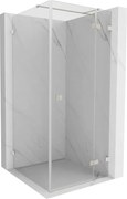 Mexen Lunar T, sklopný sprchový kout pravý 110 x 110 cm, 8mm čiré sklo, ocelový profil, 834T-110-110-97-00-P