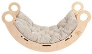Béžová/v přírodní barvě houpačka z borovicového dřeva 39x75x38 cm Montessori – Meowbaby