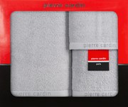 BAVLNĚNÝ RUČNÍK PIERRE CARDIN EVI SADA 3KS 30X50 CM, 50X90 CM, 70X140 CM STŘÍBRNÁ