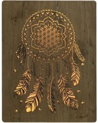Li-Go "Lapač" světelný obraz 230V 62x80cm provedení povrchu: dub světlý