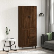 Skříň highboard hnědý dub 69,5 x 34 x 180 cm kompozitní dřevo