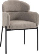 HOMCOM Chenille dekorativní křeslo – moderní čalouněné křeslo s kovovými nohami, ergonomické křeslo do obývacího pokoje a ložnice, světle hnědé | Aoso