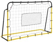 HOMCOM kickback fotbalový odrazový míč odrazová stěna 184x63x123 cm pro fotbal basketbal baseball, žlutá černá | Aosom.de