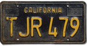 Americká SPZ California 1963 Black TJR 479