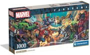 Clementoni - Puzzle 1000 Panorama Marvel Hrdinové vs. Záporáci