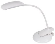 Stolní LED lampička 2v1 - podstavec i clip 5W, bílá