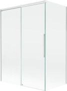 Mexen Rox, 2-křídlová posuvná vanová zástěna 120 + 70 x 150 cm, 8mm čiré sklo, bílý profil, 8C9-120-070-20-00