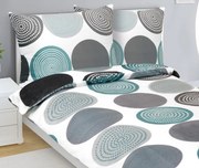 Bellatex Povlečení MIKROFLANEL 140x200, 70x90 cm Mandala Tyrkysová,Šedá,Bílá