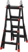 HOMCOM Telescopic Ladder Skládací Žebřík, 4m Hliníkový Žebřík Proti Sklouznutí A-rámový Telescopic Rozšiřitelný Žebřík do 150 kg nosnosti | Aosom