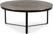 Černý/šedý matný kulatý konferenční stolek ø 90 cm Clarisa – MOME