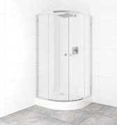 Set sprchového koutu a vaničky, čtvrtkruh 90x90 cm Multi Basic SIKOBKMUS90CRCH