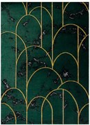 Dywany Łuszczów, Kusový koberec Emerald 1016 green and gold, 140x190, zelená, kancelář