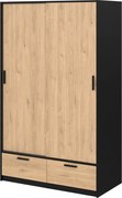 FN Skříň Lincoln 324 černý mat/jackson hickory