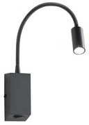 Redo 01-1194 - LED Flexibilní lampička HELLO LED/3W/230V černá