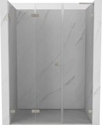 Mexen Lunar-F, L skládací levé sprchové dveře 110 cm, 8mm čiré sklo, ocelový profil, 836SL-110-050-97-00-L