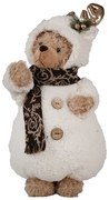 Vánoční dekorace stojící plyšový medvěd v oblečku Teddy Bear - 22*16*40 cm