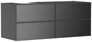 Hansgrohe Xevolos E - Umyvadlová skříňka 137x56x55 cm, 4 zásuvky, matná šedá/metalická šedá 54238770