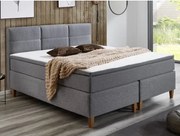 Postel boxspring Ardi 180x200 cm, šedá tkanina