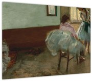 Skleněný obraz - Edgar Degas, The Dance Lesson, reprodukce (70x50 cm)