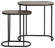 Kovové odkládací stolky v sadě 2 ks 26x53 cm Bocov – Light & Living