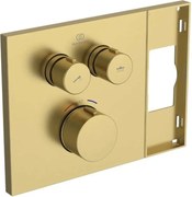 Ideal Standard Ceratherm Navigo Solos - Termostatická baterie pod omítku, pro 2 spotřebiče, kartáčované zlato A7894A2