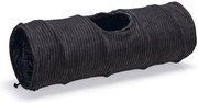 Designový tunel pro kočky Lord antracit manšestr 75cm