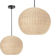 Toolight - Stropní svítidlo z přírodního bambusu Boho E27 60W APP882-1CP, hnědá, OSW-05242
