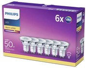 SADA 6x LED Žárovka Philips GU10/4,6W/230V 2700K