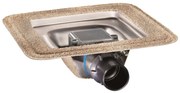 I-Drain Square - Nerezová podlahová vpusť Chape 54, 15x15 cm ID4CSQ0150