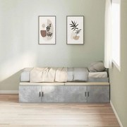 Rám postele Betonově šedá 100 x 200 cm Kompozitní dřevo 3335184