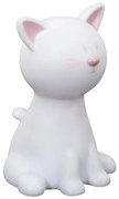LED dětské noční světlo CATTY 19cm, bílá