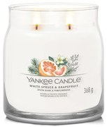 Yankee Candle vonná svíčka Signature ve skle střední White Spruce & Grapefruit 368g