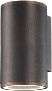 NV 773222 Venkovní nástěnné svítidlo NODUS antický hnědý hliník skleněný difuzor GU10 1x7W 220-240V IP54 bez žárovky světlo dolů - NOVA LUCE