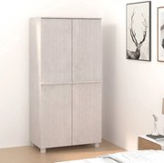 Šatní skříň HAMAR bílá 89 x 50 x 180 cm masivní borovice 340481
