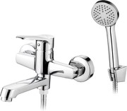 Kuchinox Atez, nástěnná vanová baterie s ruční sprchovou soupravou, chromová, LAV-BTK_011D