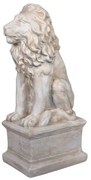 LION OF FLORENCE ALABASTER SENTINEL