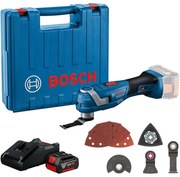 Bosch Nářadí - 18V AKU oscilační multibruska s příslušenstvím, 1x aku 4,0 Ah, nabíječka 06018G2021