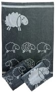 SVITAP sleep well Kuchyňské utěrky Extra savé Ovce 2 černá 50x70 cm, 3 ks