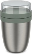 Termoska na jídlo z nerezové oceli ve stříbrné barvě/šalvějově zelená 500 ml Ellipse – Mepal