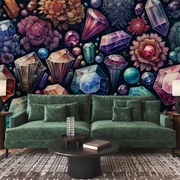 Fototapeta - Květinové diamanty (245x170 cm)