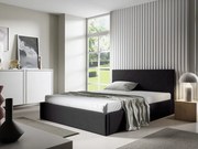 Eka Čalouněná postel SARAH 90x200 cm Barva látky Trinity: Černá (Trinity 2316), Úložný prostor: Bez úložného prostoru